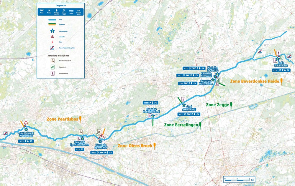 Kanovaren op de Kleine Nete